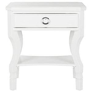 Safavieh Home Collection Alaia White 1-Drawer Nightstand