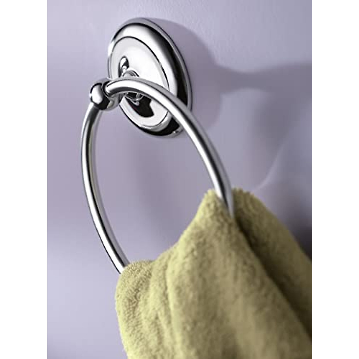 Moen 5386CH Yorkshire Bathroom Hand -Towel Ring, Chrome, Small