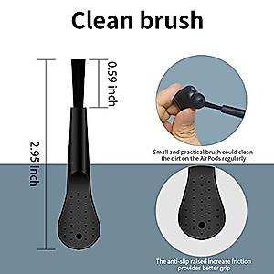 Woocon case for New Beats Studio Buds 2021, 5 in 1 Soft Silicone Accessories kit, Durable Shockproof Waterproof Protective Cover for Beats Studio Buds Earbuds with Keychain/Ring/Brush/Strap(Black)