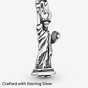 Pandora New York Statue of Liberty Dangle Charm Bracelet Charm Moments Bracelets - Stunning Women's Jewelry - Gift for Women in Your Life - Made with Sterling Silver