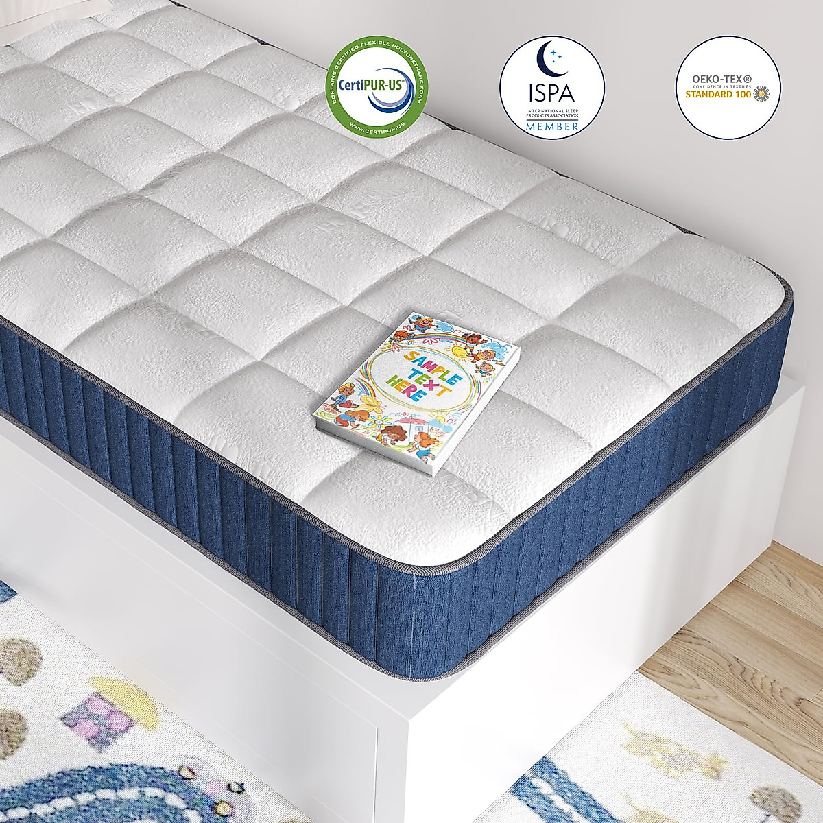 Avenco Twin Mattresses, 12 Inch Hybrid Twin Size Mattress with Latex Memory Foam Medium Firm Twin Bed Mattress in a Box, CertiPUR-US Certified & 10 Years Warranty