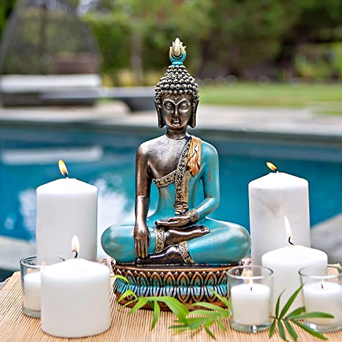 25DOL Buddha Statues for Home. 12.5" Buddha Statue (The Moment of Enlightenment). Collectibles and Figurines, Meditation Decor, Spiritual Living Room Decor, Yoga Zen Decor, Hindu and East Asian Décor
