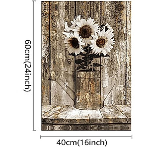 Farmhouse Wall Decor Canvas Wall Art Rustic Floral Country Sunflower 16"x24" Home Decor for Bedroom LivingRoom Rustic Decor Artwork Poster (Unframed)