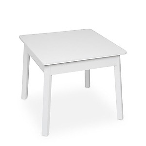Melissa & Doug Wooden Square Table (White) - Kids Table, Children's Furniture, Play Table for Kids Crafts, Kids Activity Table