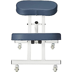 Master Massage Steel Kneeling Chair,Adjustable Height Posture Stool Posture Chair,Kneeling Office Chair,Ergonomic Kneeling Chair Prefect for Home, Office & Meditation (Royal Blue)