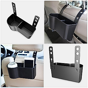 Holibanna Car Cup Holder Mount Car Headrest Seat Back Organizer Cup Holder Snack Tray Car Backseat Organizer with Drinks Holder Vehicle Seat Back Tray for Bottle Foods