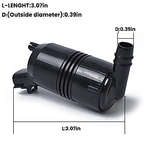 AUCELI Windshield Washer Pump, Car Front Windshield Washer Fluid Pump with Grommet, Auto Water Jet Motor, Compatible with Many Vehicle Models, Replaces OEM 85330-06030 85315-02030