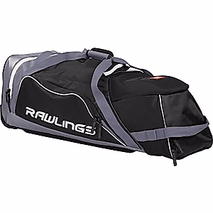 Rawlings | R1502 Wheeled Catcher's Bag | Baseball/Softball | Black