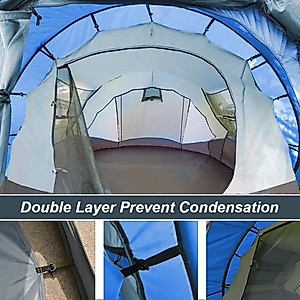 Tent Footprint + Pop Up Tent, 6 Person Camping Tent & Large Waterproof Tent Ground Cloth for Camping Hiking Picnic