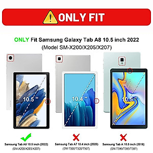 POIUYTREW Case for Samsung Galaxy Tab A8 10.5 Inch 2022 (SM-X200/X205/X207), PU Leather Folio Case Smart Cover with Stand & Auto Wake Sleep, Inspirational Floral Christian Quotes Bible Verse Phil 4:13