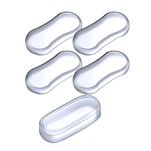 Bidet Toilet Seat Bumpers, Universal Toilet Seat Buffer,Toilet Lid Rubber Bumpers with 2 Size,Bidet Bumpers with Strong Self Adhesive(Clear, 4 for Toilet Lid, 1 for Toilet Water Tank)