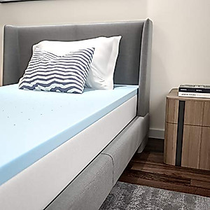 BizChair 2" Cool Gel Infused Hypoallergenic Cooling Memory Foam Mattress Topper - Twin