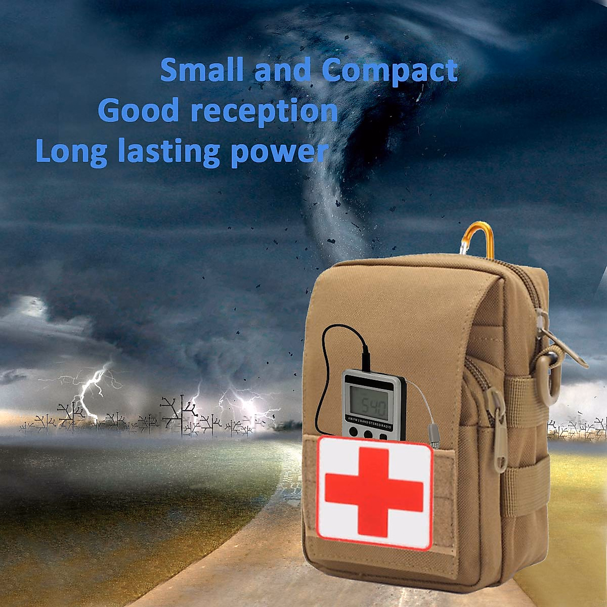 Pocket Small Radio by Flyoukki, Personal Mini AM FM Portable Digital Tuning Transistor Radios with Best Reception, Earphones, Lanyard and Rechargeable Battery for Walking Jogging Exercising (Silver)