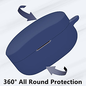 Cover Case for Sony WF-1000XM4 Earbud, Soft Silicon Colorful Sony WF-1000XM4 Case Wireless Earbuds Protective Cover with Keychain [3 Pack] (Black + Blue + White)