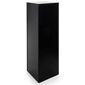 Displays2go, Laminated Gallery Display Cube, Particle Board, Melamine Construction – Black (WDCUBEBLK4)