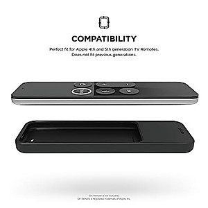 elago R2 Slim Case Compatible with Apple TV Siri Remote 1st Generation (Black) - Slim Design, Scratch-Free Silicone, Shock Absorption, Full Access