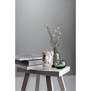 LAWA Greek Face Candle - Large Beautiful David Scented Soy Wax Pillar Candle Elegant Bubble Aesthetic Candle Housewarming Gift Home Room Shelf Decor Idea White