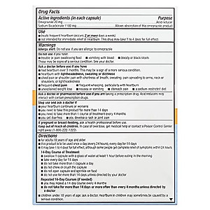 Equate Omeprazole and Sodium Bicarbonate Capsules, 20 mg/1100 mg, Acid Reducer, 42 Count Plus Luall Fridge Magnet