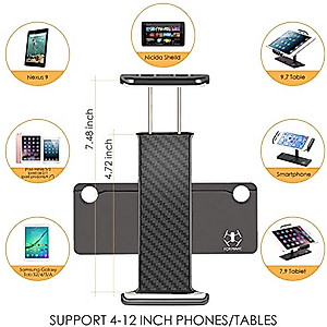 UZOPI Mavic Mini Air Pro Platinum Spark Accessories Tablet Holder – Aluminum Adjustable Remote Controller Bracket Mount Extender with Neck Lanyard Strap for 4-12 Inch Phone Tablets