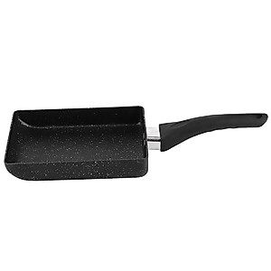 Joyzan Square Japanese Omelette Pan, Tamagoyaki Egg Skillet Maker Nonstick Roll Rectangle Tamago Frying Rectangular Kitchen Cooking Griddle Tools Plastic Handle Baking Pancake Induction Cooktop Black