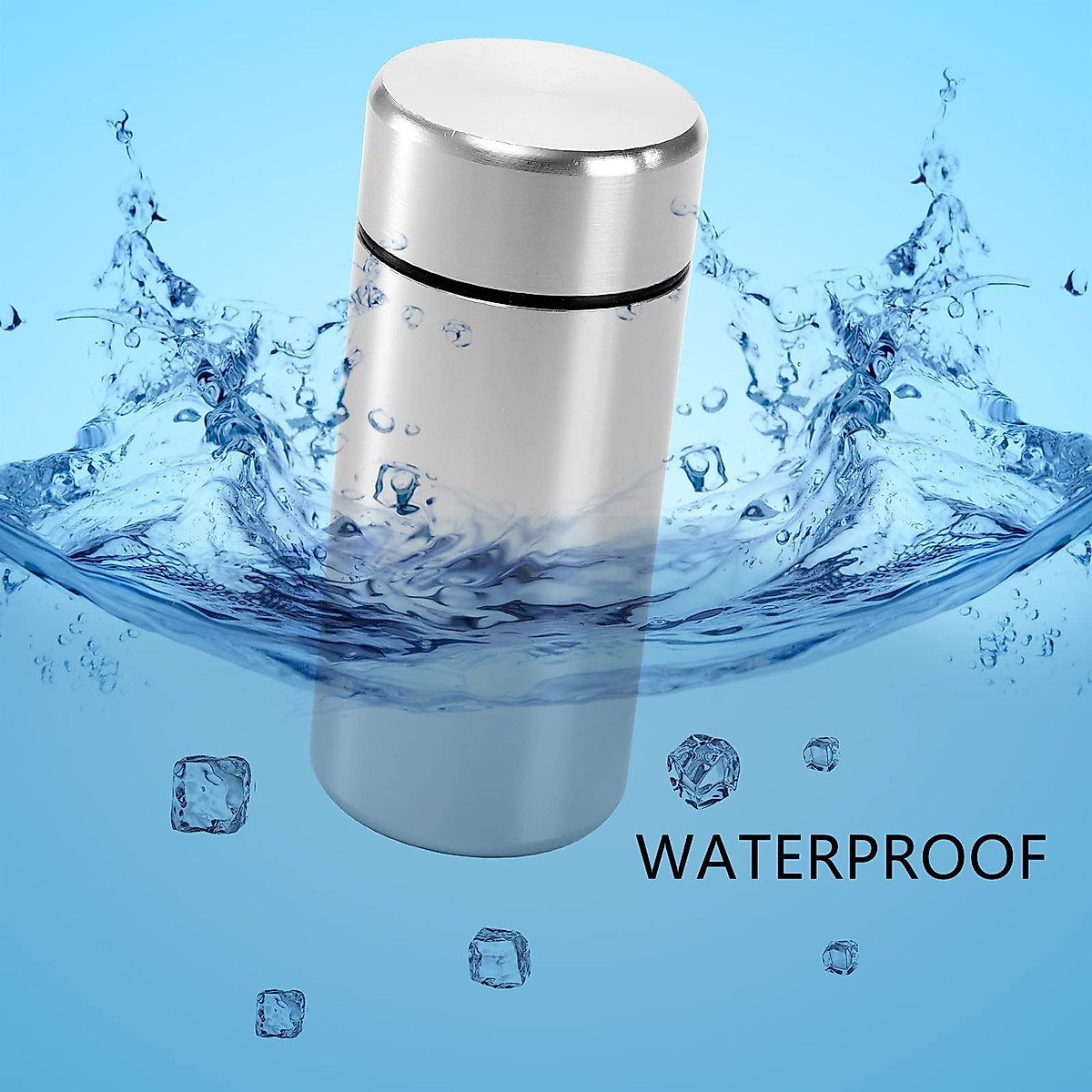 Dicunoy 6 Pack Airtight Storage Jars with Lids, 2oz Small Portable Aluminum Storage Containers, Waterproof Mini Metal Tins, Pocket Bottles for Spices, Coffee, Tea, Traveling