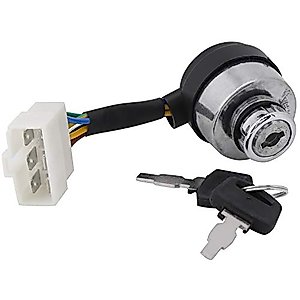 Key Switch of 6 Wire Ignition Start Ignition Start Key Switch For 2.5-6.5KW 188F Gas Generator with 2 key