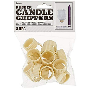One Package of 20 Rubber Candle Grippers for Taper Candles and Candle Cups