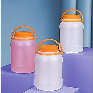 WellieSTR 4PCS Empty 4 Liter Food Grade HDPE Plastic Bucket with Inner Cover Leakproof Food Grade Home Storage Container