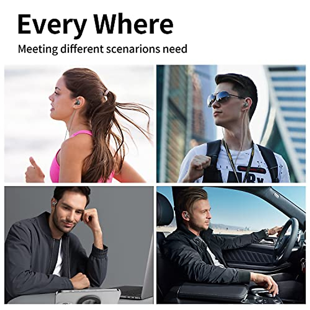 KZ ZEX Headphones Electrostatic Technology Bass Noise Cancelling Headphones in Ear Monitor Sports Music Headphones(Grey, no mic)