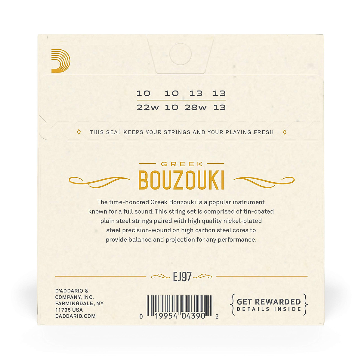 D'Addario EJ97 Greek Bouzouki