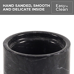 Marblous Krafts stylish marble white and black 3.5 oz salt cellar, Trinket Box and Condiment Pots 3" X 3" Kitchen décor Salt Pepper Bowls salt container, pinch pots tea containers