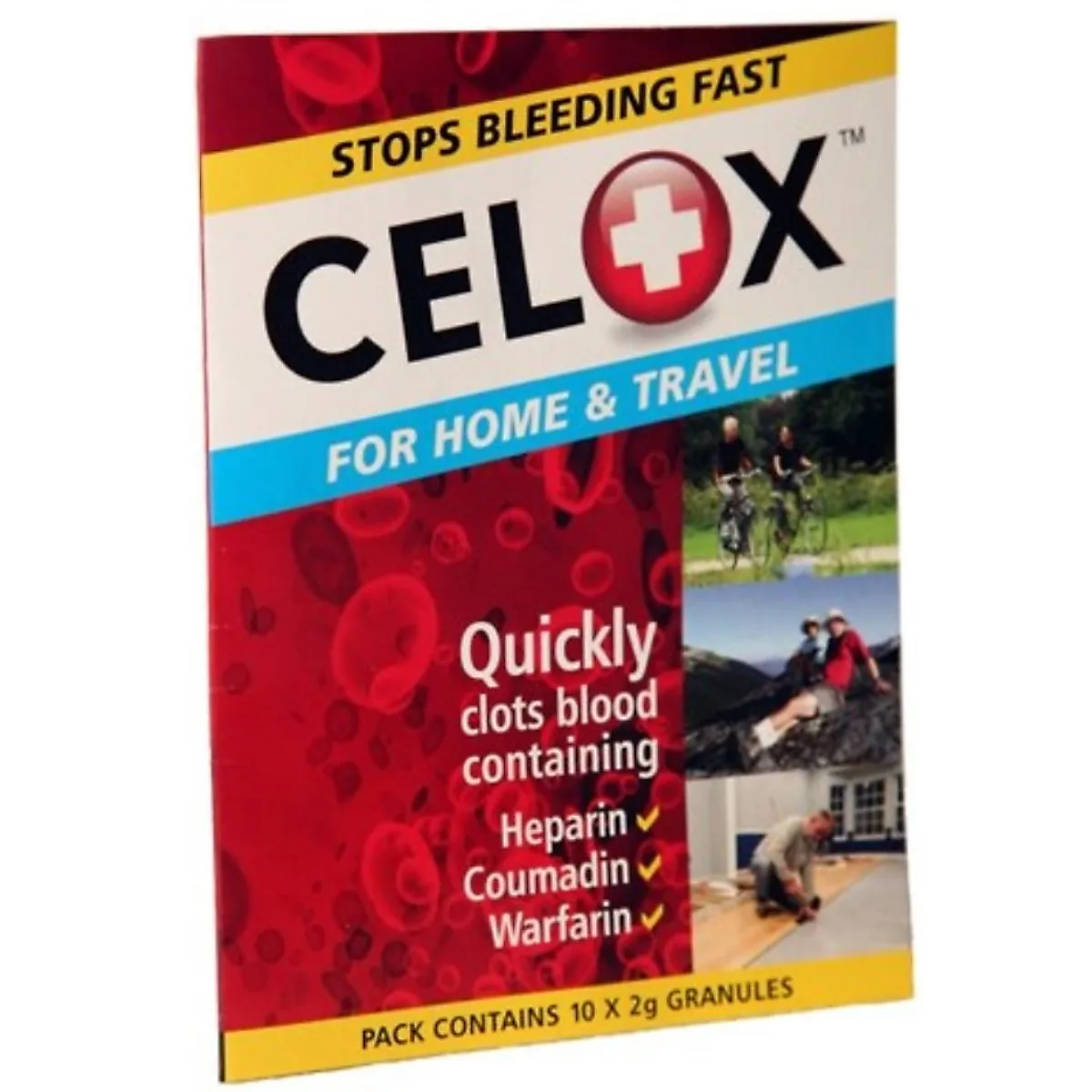 CELOX First Aid Temporary Traumatic Wound Treatment 2g, 10-Pack