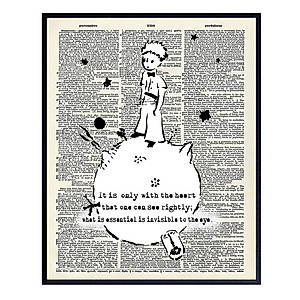 The Little Prince Graffiti Dictionary Art, Urban Street Art Home Decor - Unique Room Decorations for Nursery, Boys, Girls, Kids, Baby Room - Upcycled Wall Art, Poster, Print - Gift for Baby Shower