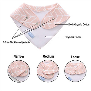 Pink Organic Cotton Baby Bandana Drool Bibs for Girls 8 Pack