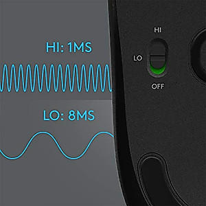 Logitech G603 Lightspeed Wireless Gaming Mouse, Hero Sensor, 12000 DPI, Lightweight, 6 Programmable Buttons, 500h Battery Life, On-Board Memory, PC/Mac - Black
