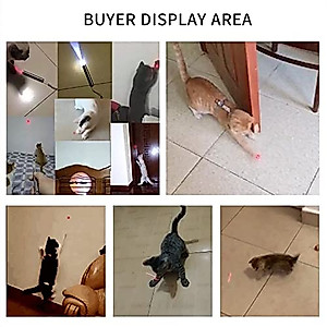 CHUQIANTONG Cat Laser Pointer Dog Toy 7 Adjustable Patterns Laser USB Rechargeable Flashlight LED Pen Interactive Cat Toy Teaching Presentation Pen