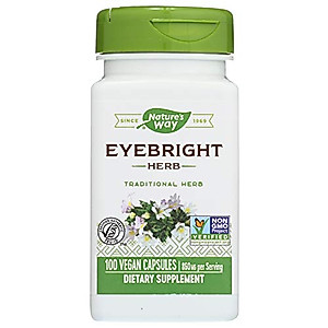 Natures Way Eyebright Herb Vegetarian Capsule, 100 ct