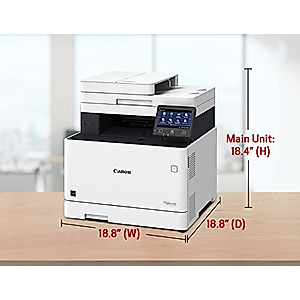Canon imageCLASS MF741CdwB All-In-One Wireless Color Laser Printer for Business Office, White - Print Scan Copy - 5" Touchscreen, 28 ppm, 600 x 600 dpi, 1GB Memory, Auto 2-Sided Printing, 50-sheet ADF
