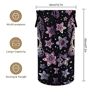 Laundry Basket Hamper Waterproof Dirty Clothes Hamper Cool Skull Collapsible Washing Bin Clothes Bag with Handles Freestanding Laundry Hamper for Bathroom Bedroom Dorm Travel