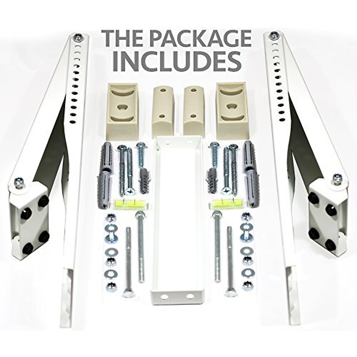 Universal Window Air Conditioner & Heat Pump Bracket - Heavy-Duty Window AC Support - Support Air Conditioner Up to 180 lbs. - for 12000 BTU AC to 24000 BTU AC Units (Heavy Duty)