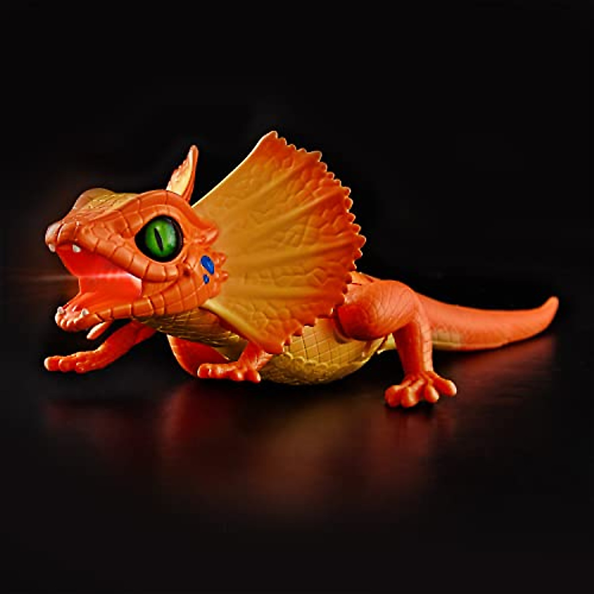 Robo Alive Lurking Lizard Series 3 Orange by ZURU Battery-Powered Robotic Light Up Interactive Electronic Reptile Toy That Moves (Orange)