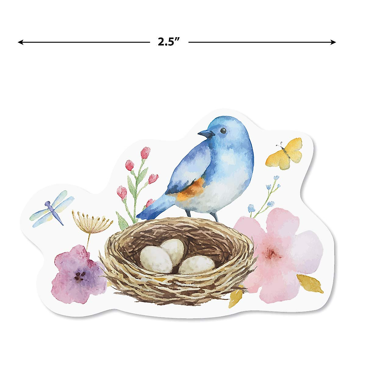 Current Watercolor Birds Sticker Variety Pack - 2 Sheets, 52 Assorted Stickers for Kids, Teachers, School, Scrapbooking, Journals, Monthly Planners, Calendars, Holiday Crafts & Greeting Cards