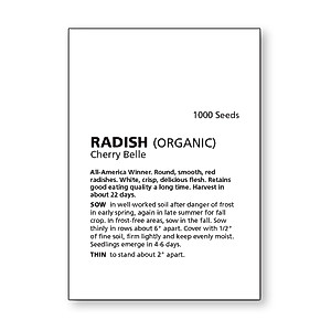 Burpee Cherry Belle Radish Seeds 1000 seeds