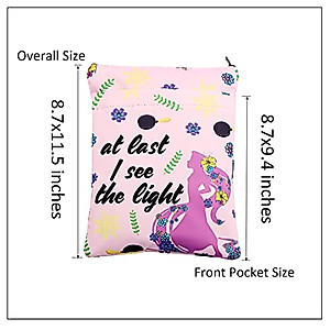 Gzrlyf at Last I See The Light Book Sleeve Princess Pencil Book Pouch Inspirational Quotes Book Sleeve Movie Inspired Gift (Book Sleeve)