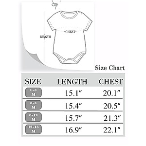COSLAND Baby Baseball Outfit Infant Boys Cotton Bodysuit, White, 3-6 Months