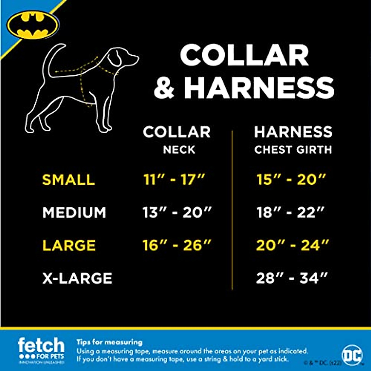 DC Comics for Pets Batman Dog Harness, Medium | Soft and Comfortable No Pull Harness for Dogs, Dog Batman Costume | Cute Dog Harness, Dog Halloween Costume, Batman Harness, Puppy Harness, Pet Harness