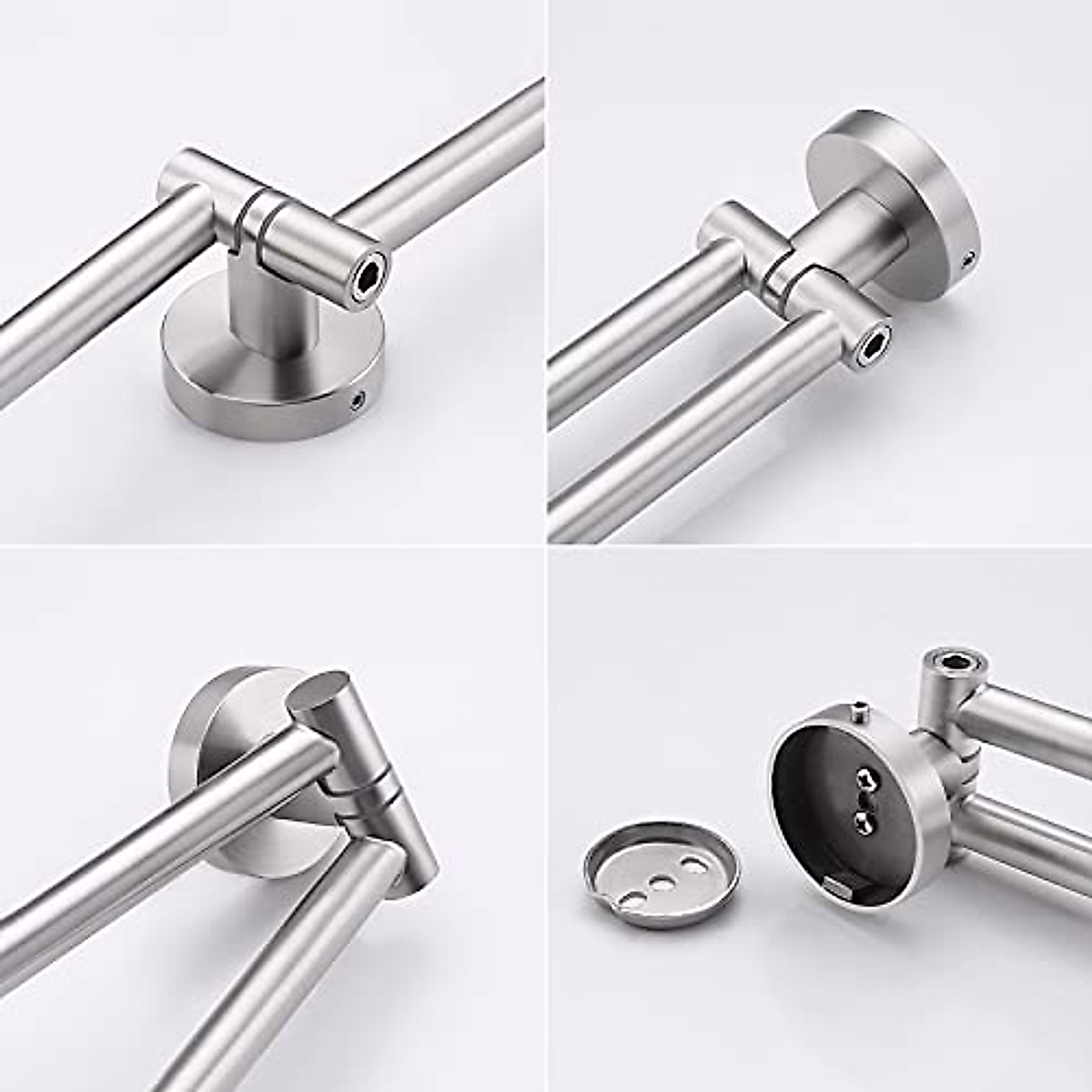 KES Kitchen Swivel Towel Bar 9-Inch Swing Out Towel Rack Double Towel Bar 2-Arm Wall Mounted SUS 304 Stainless Steel Brushed Finish, A2106S23-2