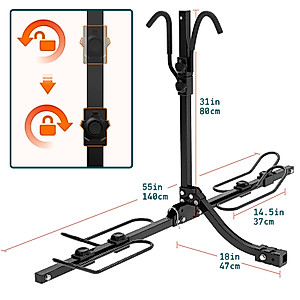 MKING Platform Bike Rack - Foldable & Adjustable Design