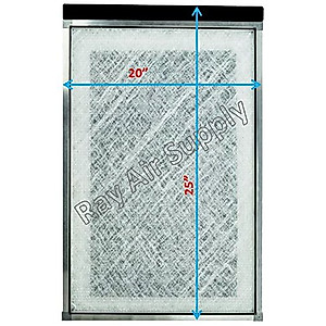 RAYAIR SUPPLY 20x25 Perfect Air Plus Filter Replacement Pads 20x25 (3 Pack) White