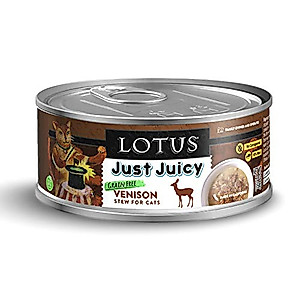 Lotus, Just Juicy Venison Stew Grain-Free Wet Cat Food, 5.3 Ounce